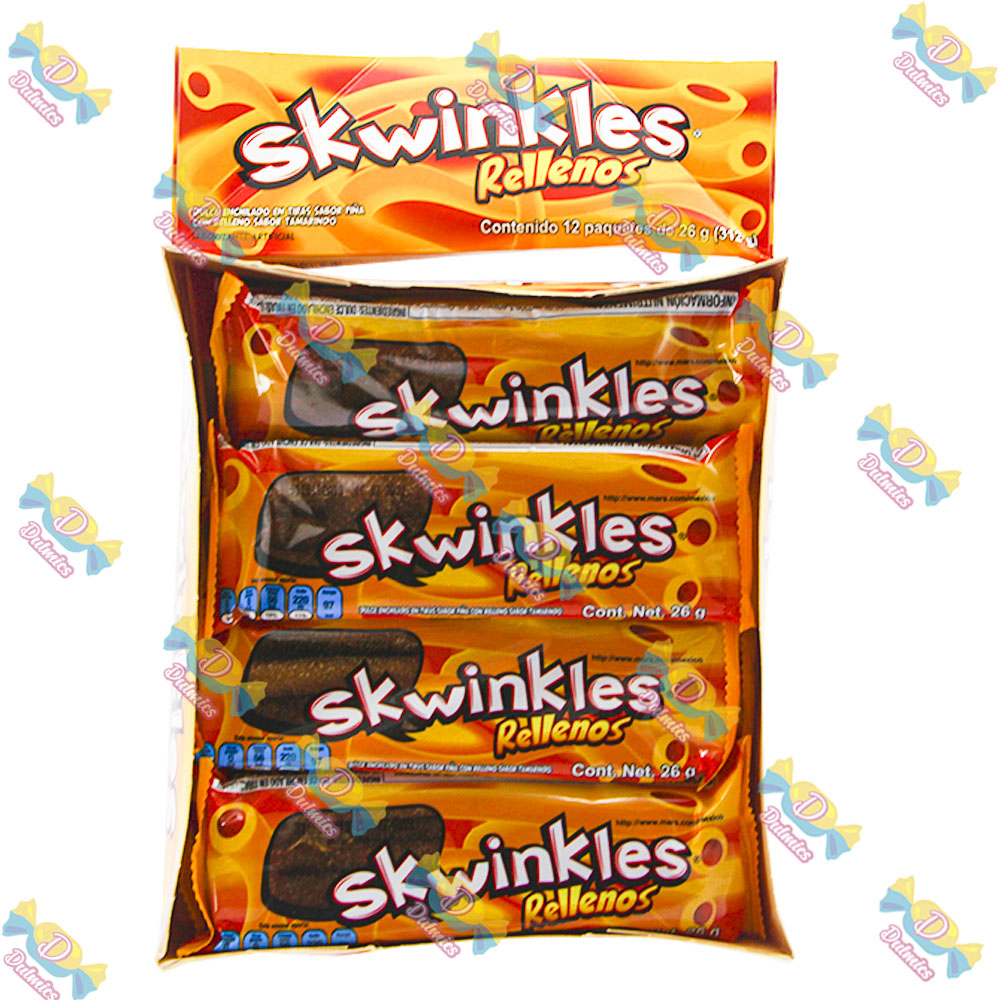 LUCAS SKWNKLES PIÑA RELLENO TAMARINDO 12 PZS – Dulmics