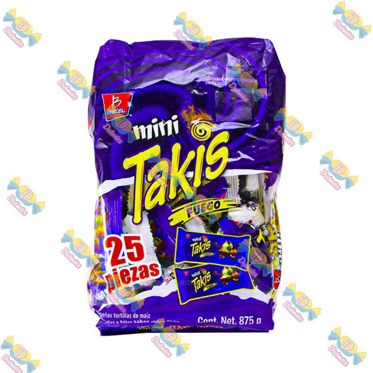 BARCEL MINI TAKIS FUEGO 25 PZS – Dulmics